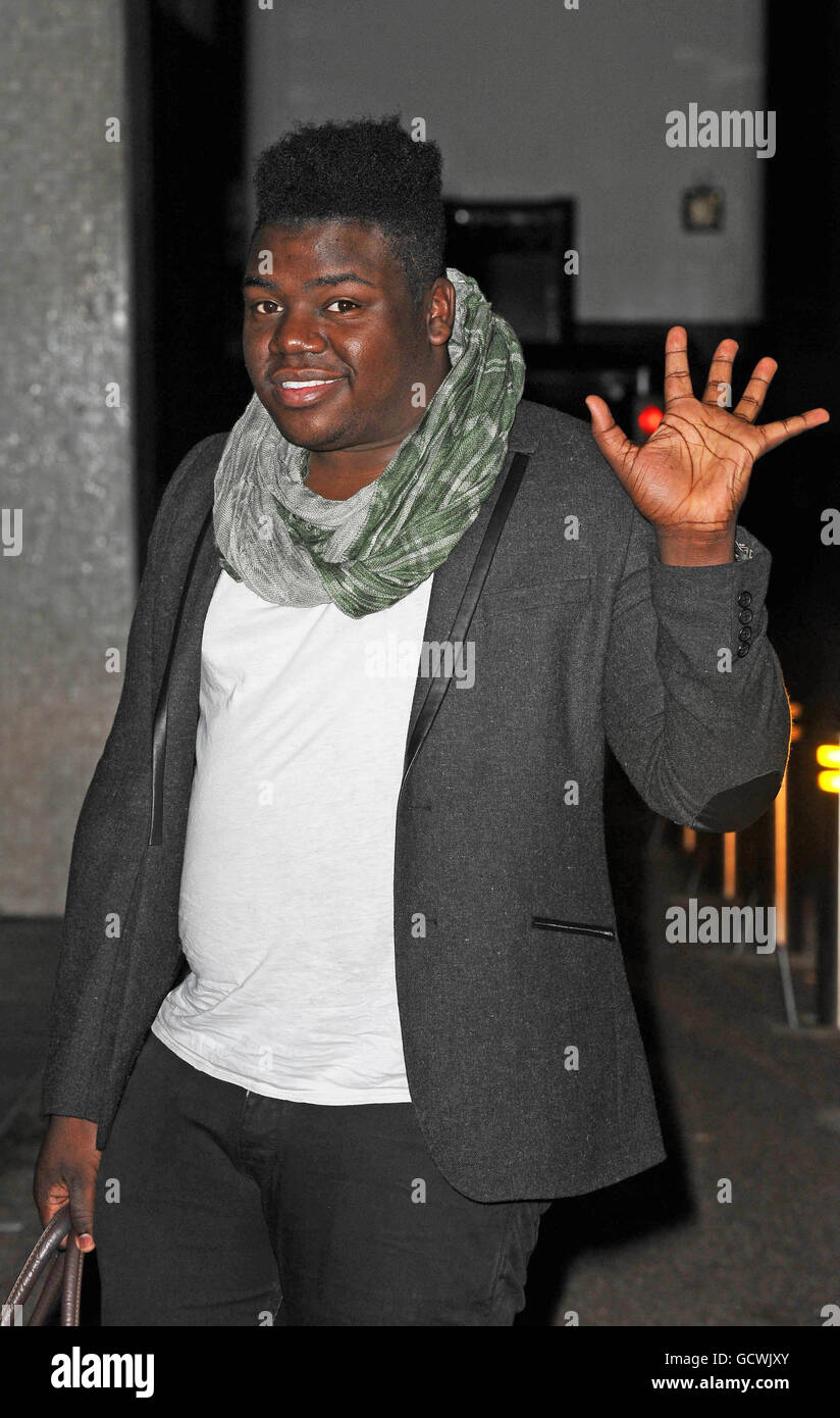 X Factor contestant Paije Richardson arrives at The London Studios on ...