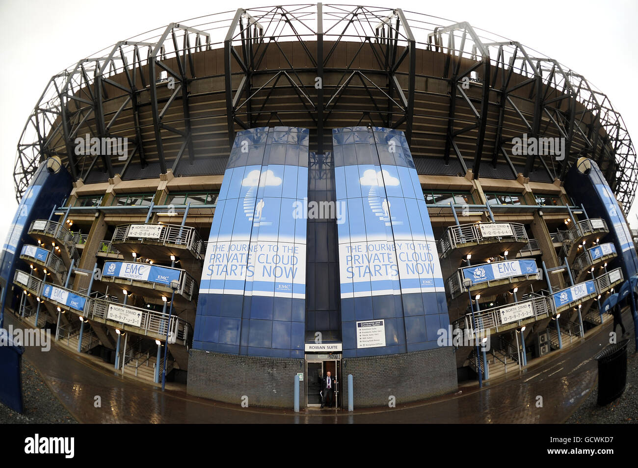 A general view of the South Stand at Murrayfield, home of Scotland ...