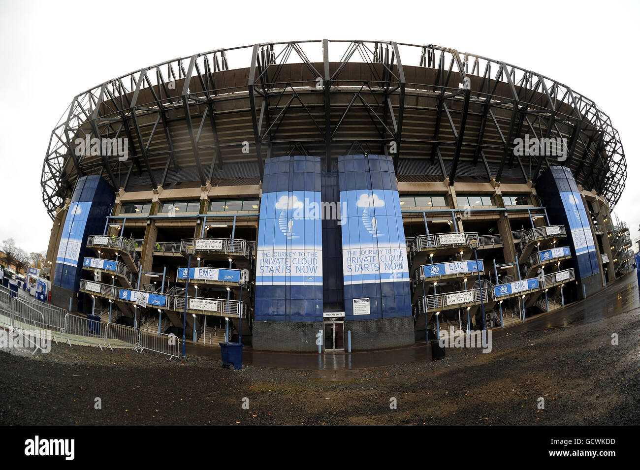 A general view of the South Stand at Murrayfield, home of Scotland ...