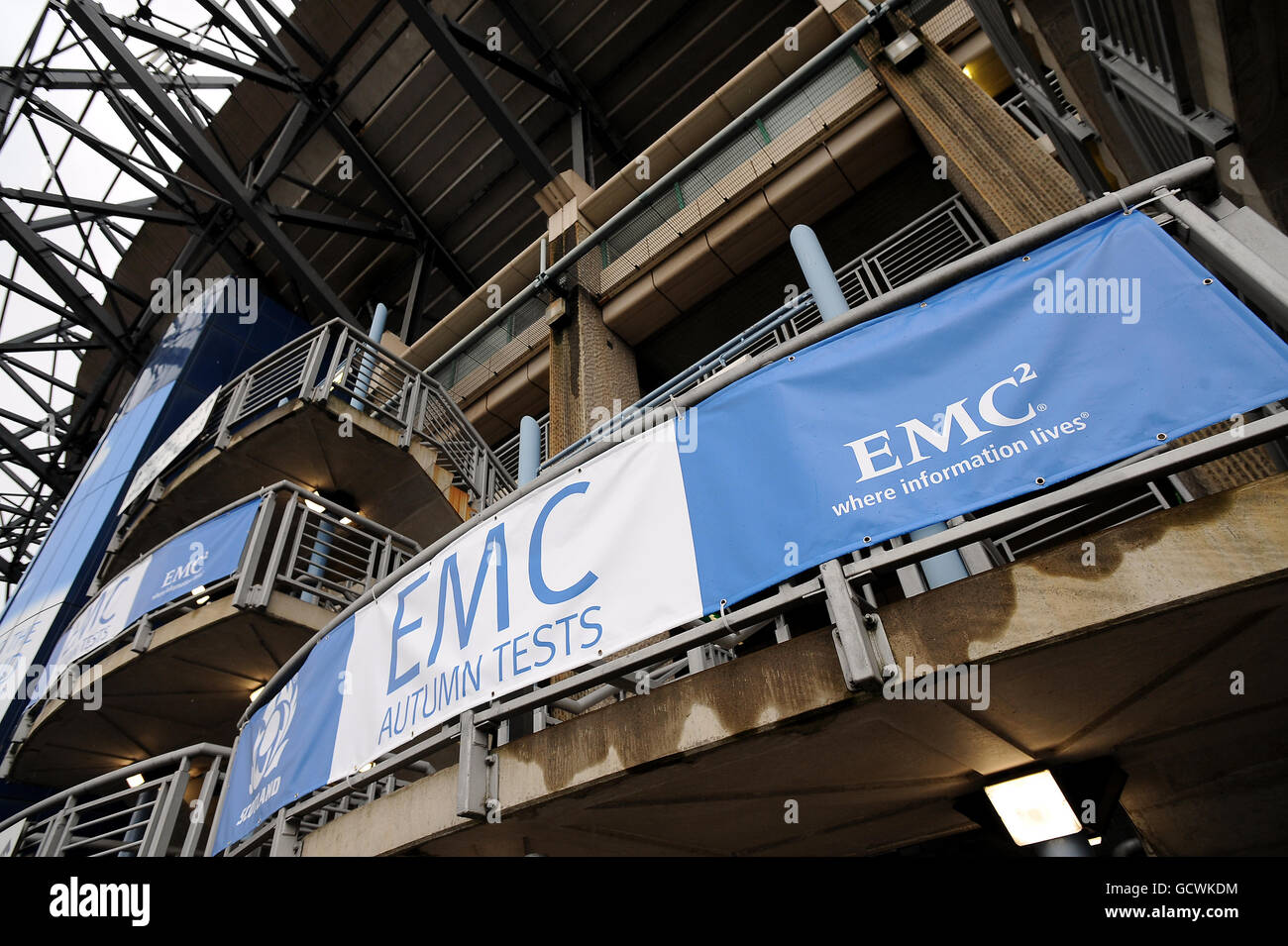South stand emc banners signage hi-res stock photography and images - Alamy