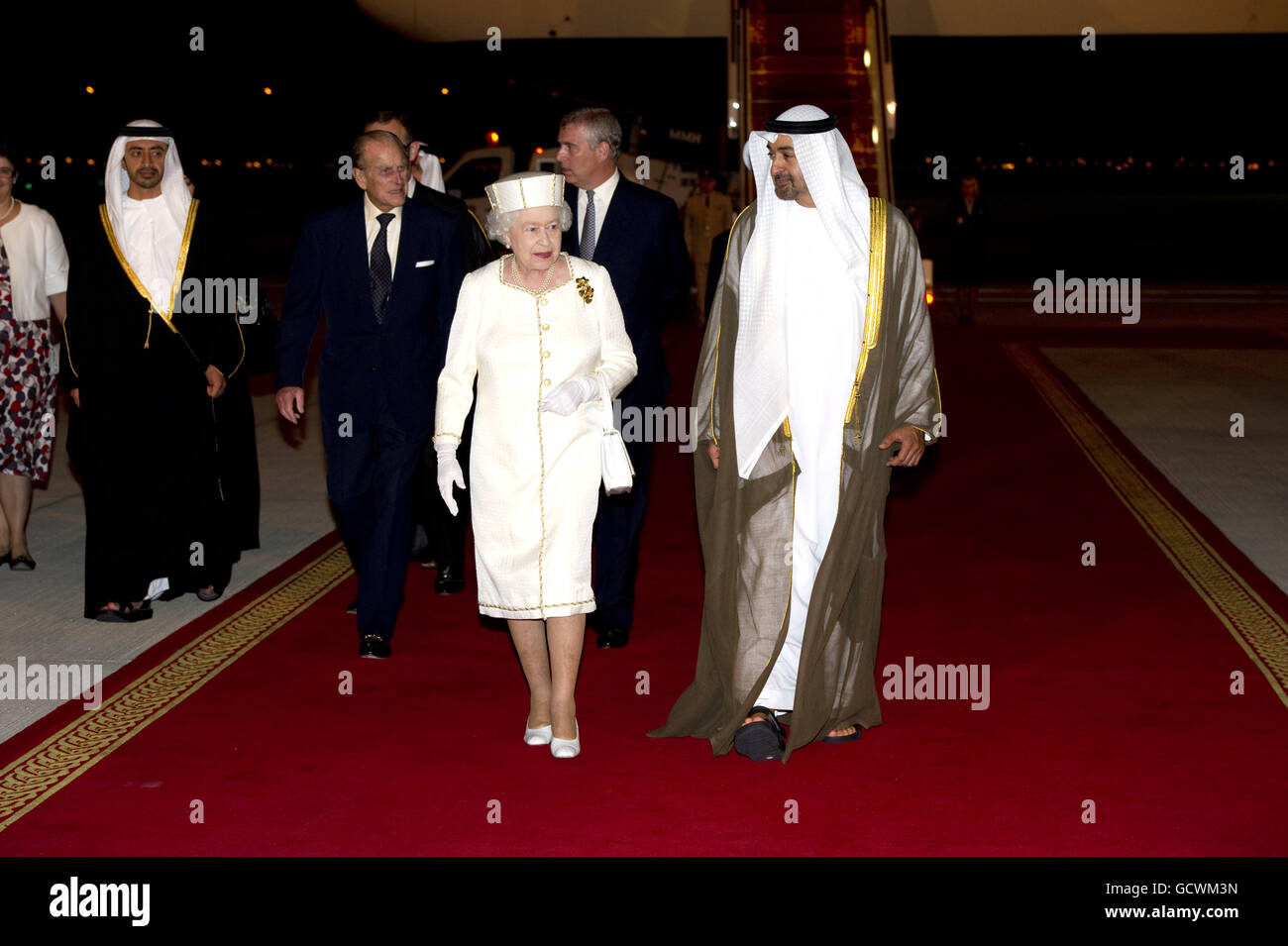 Queen Elizabeth II and Duke of Edinburgh (rear, left) along with Prince ...
