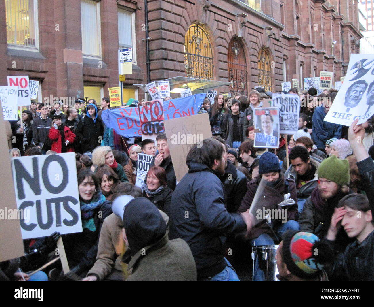 Increase in tuition fees. A student protest against government plans to ...