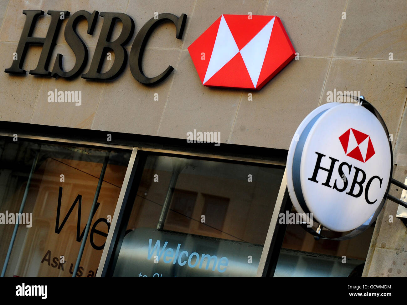 HSBC sign, Sheffield Stock Photo - Alamy