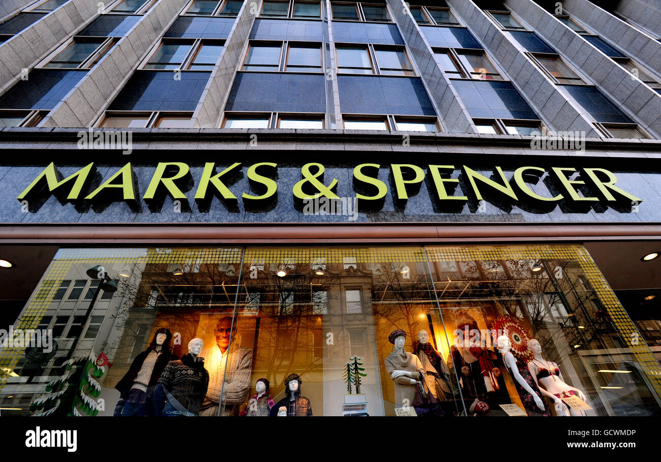 Marks and Spencer, Sheffield. Marks and Spencer sign, Sheffield Stock ...