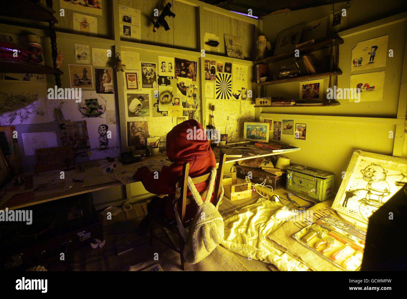 An installation by French artist Dran, pictured during a preview for ...