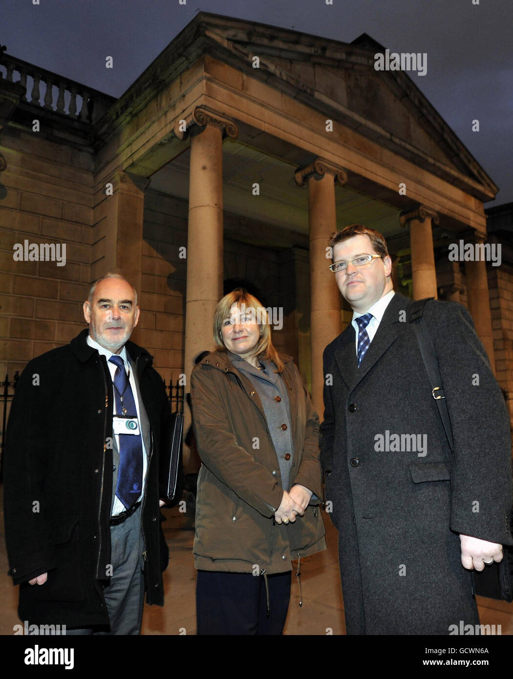 (left to right) George McIntyre, Lesley Anne Parker and Calum MacPherson, the delegation from ...