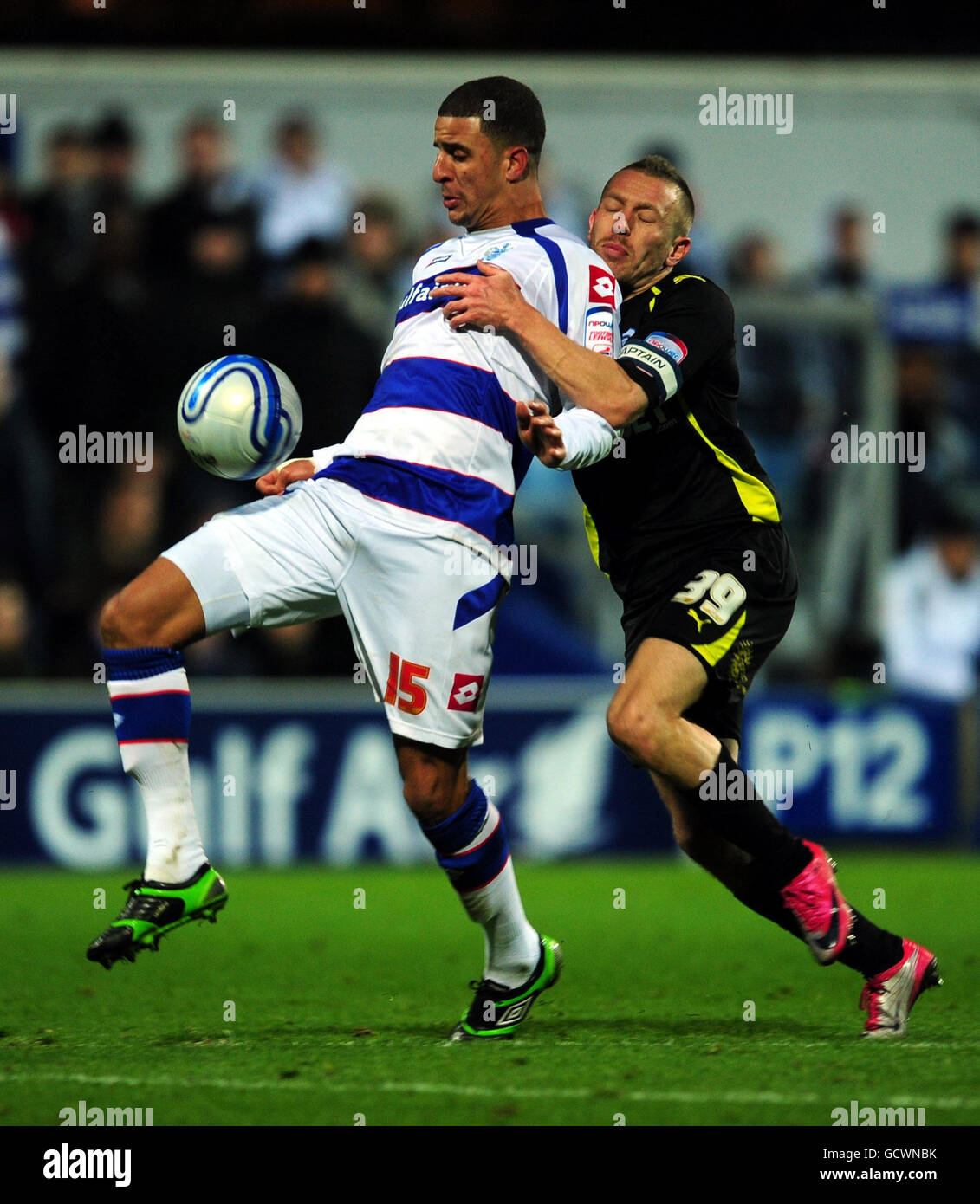 Queens Park Rangers' Kyle Walker and Cardiff City's Craig Bellamy ...