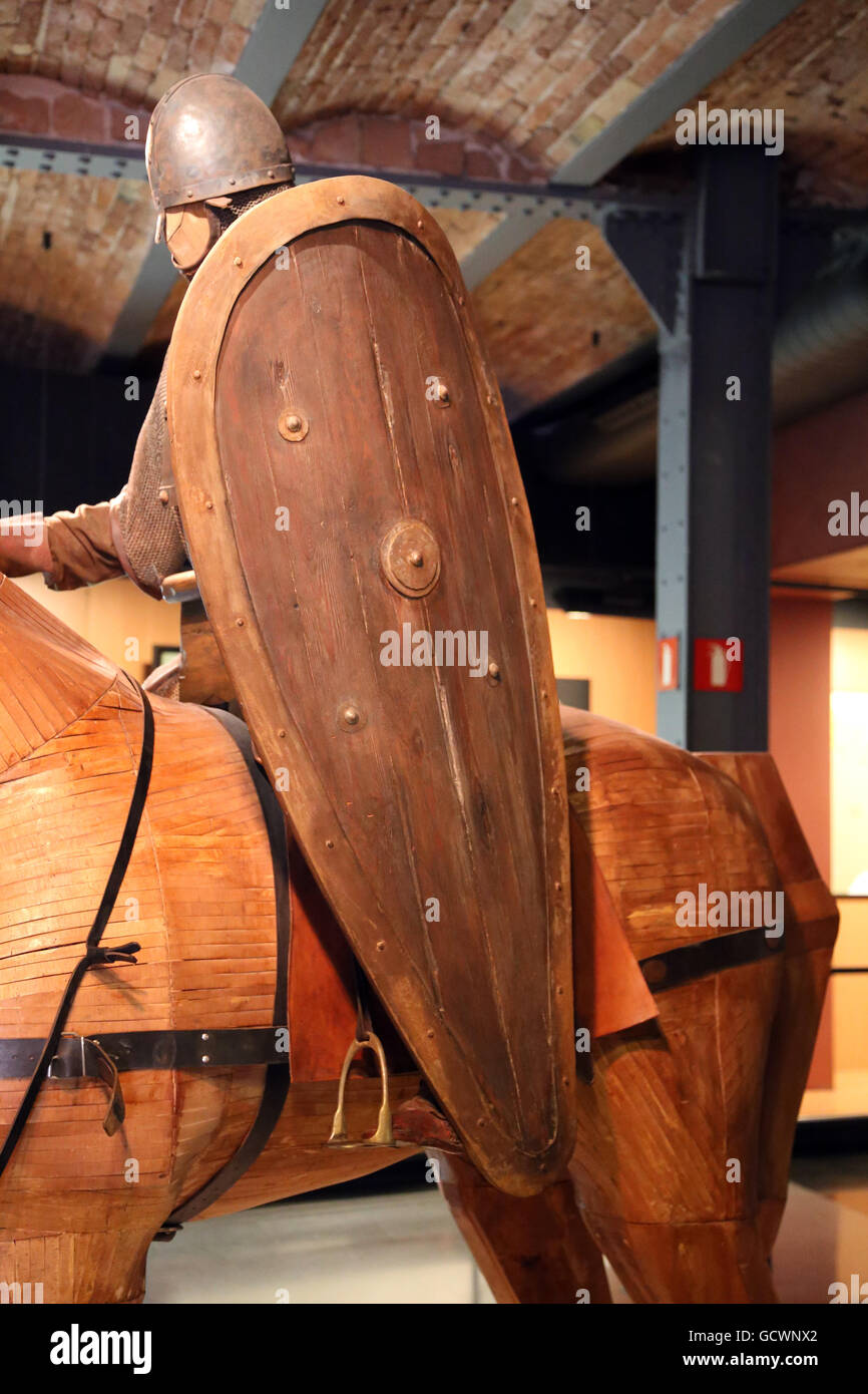 Spanish march. 9th-10th century. Soldier. Reproduction. Museum of the ...