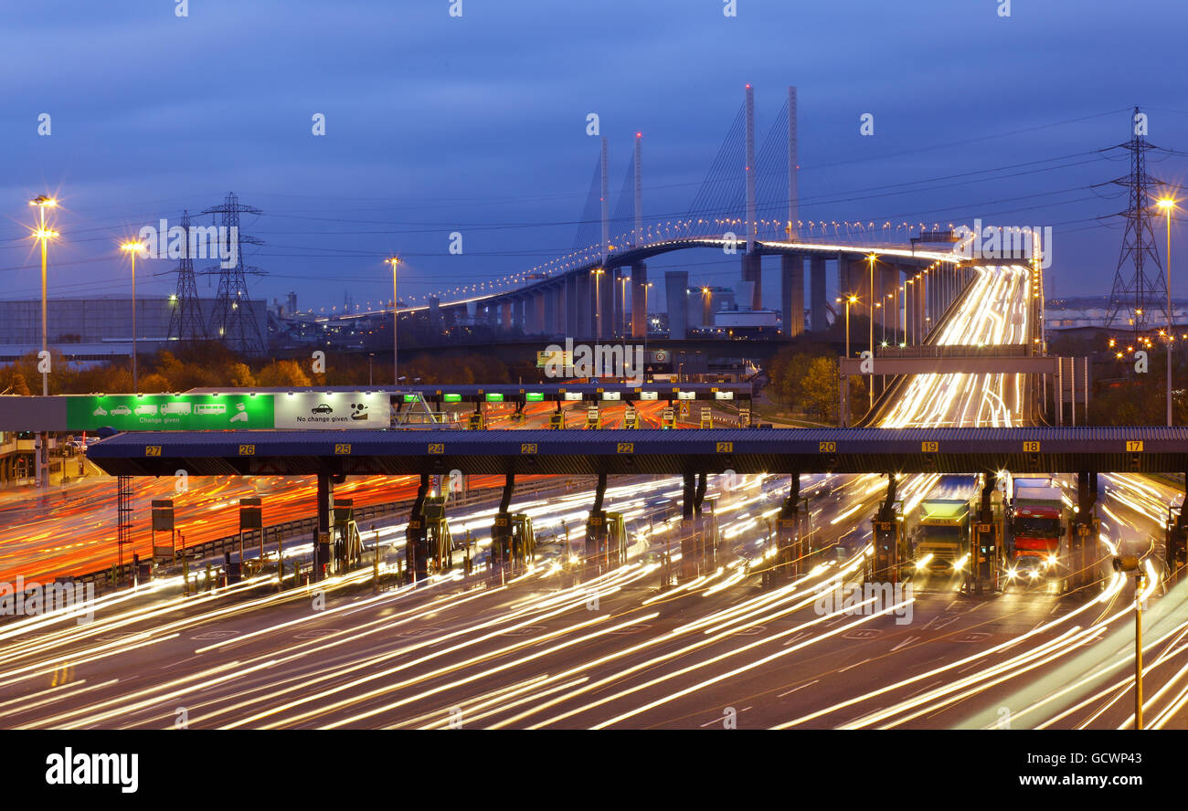 A general view of the Queen Elizabeth II bridge at the Dartford ...