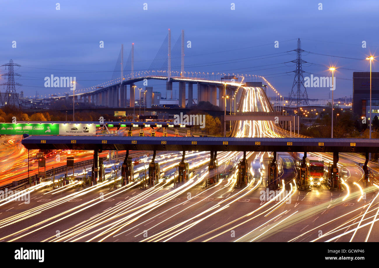 A general view of the Queen Elizabeth II bridge at the Dartford ...