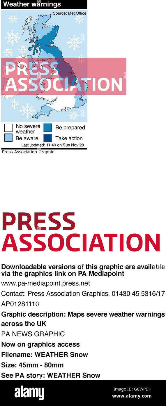 Maps severe weather warnings across the uk hi-res stock photography and ...