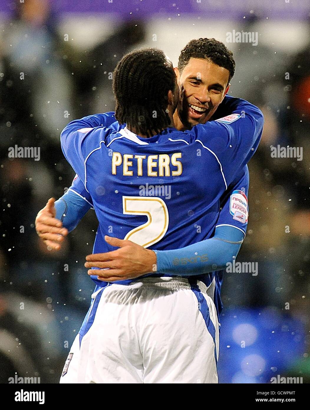Ipswich Town's Jaime Peters (left) and Carlos Edwards (right) celebrate ...