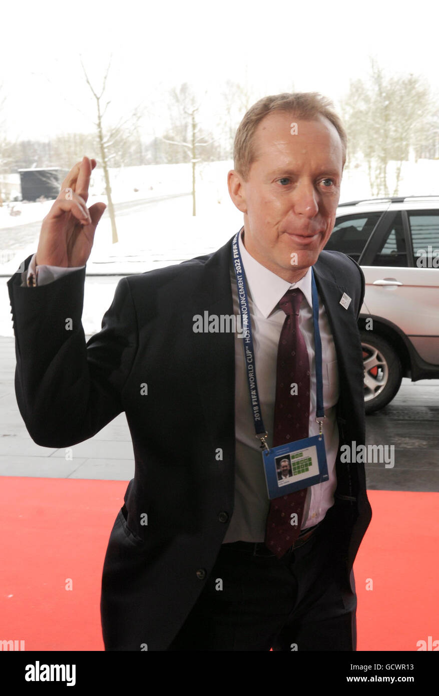 CEO of England 2018 Andy Anson arrives at the at the Zurich Exhibition ...