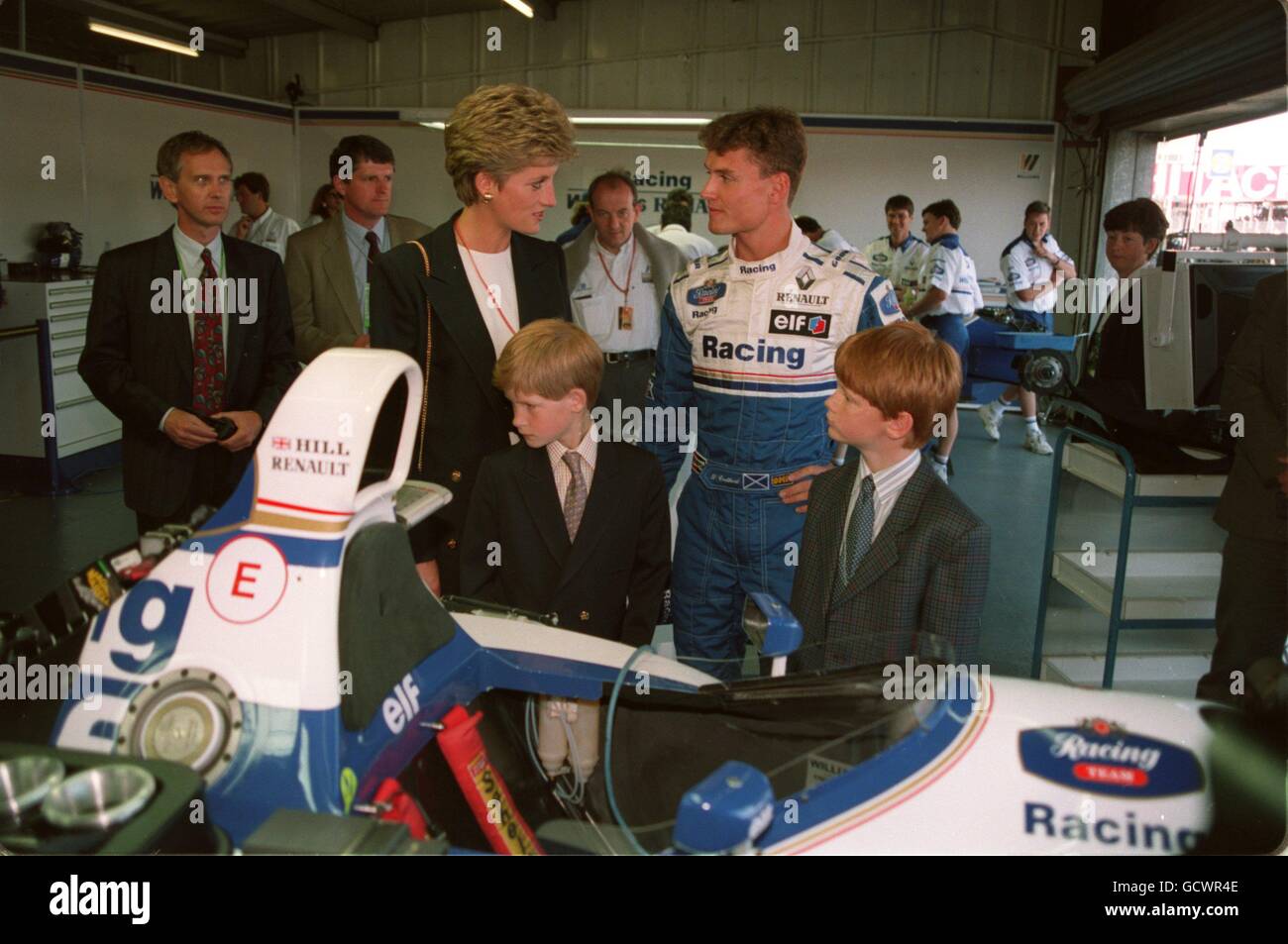 PRINCESS DIANA AND PRINCE HARRY ARE SHOWN ROUND THE WILLIAMS PITS BY ...