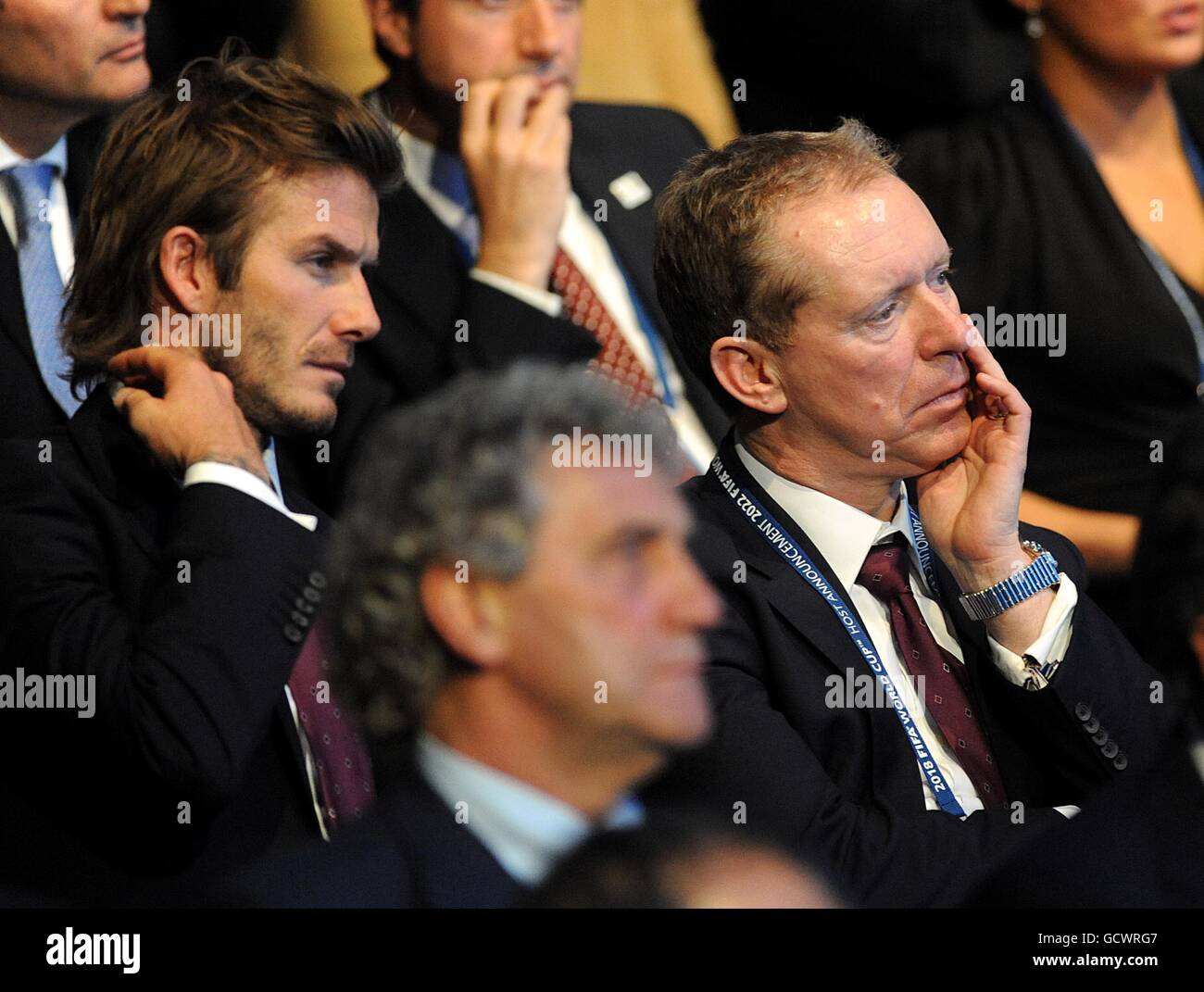 Chief Executive Andy Anson (right) and David Beckham at the ...
