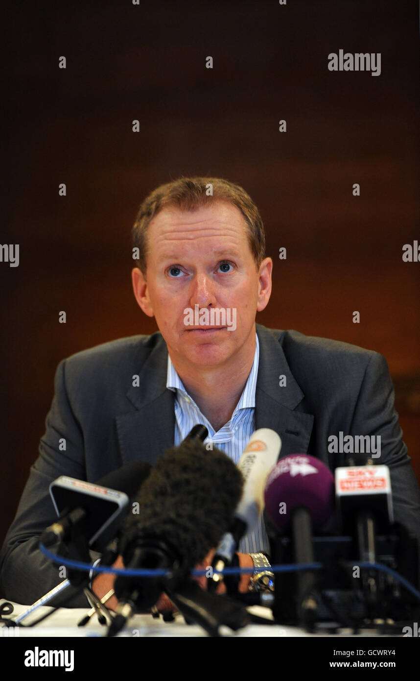 Chief Executive of England's 2018 Bid, Andy Anson during the press ...