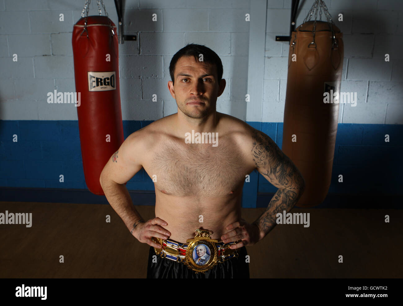 Boxer Paul Smith the British Super-Middleweight Champion with his ...