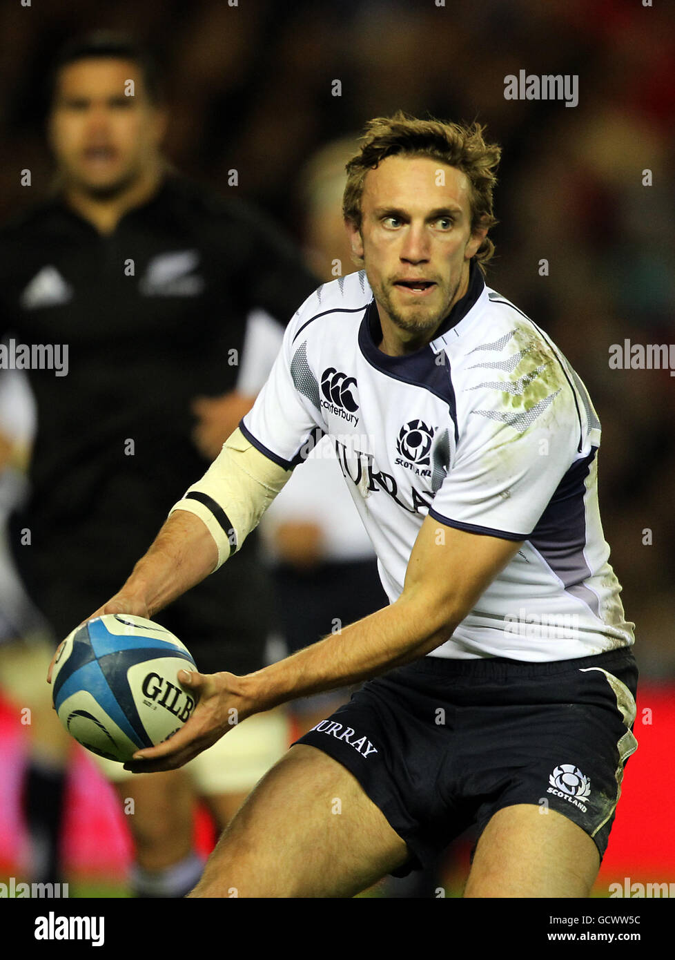 Scotlands mike blair in action against new zealand hi-res stock ...