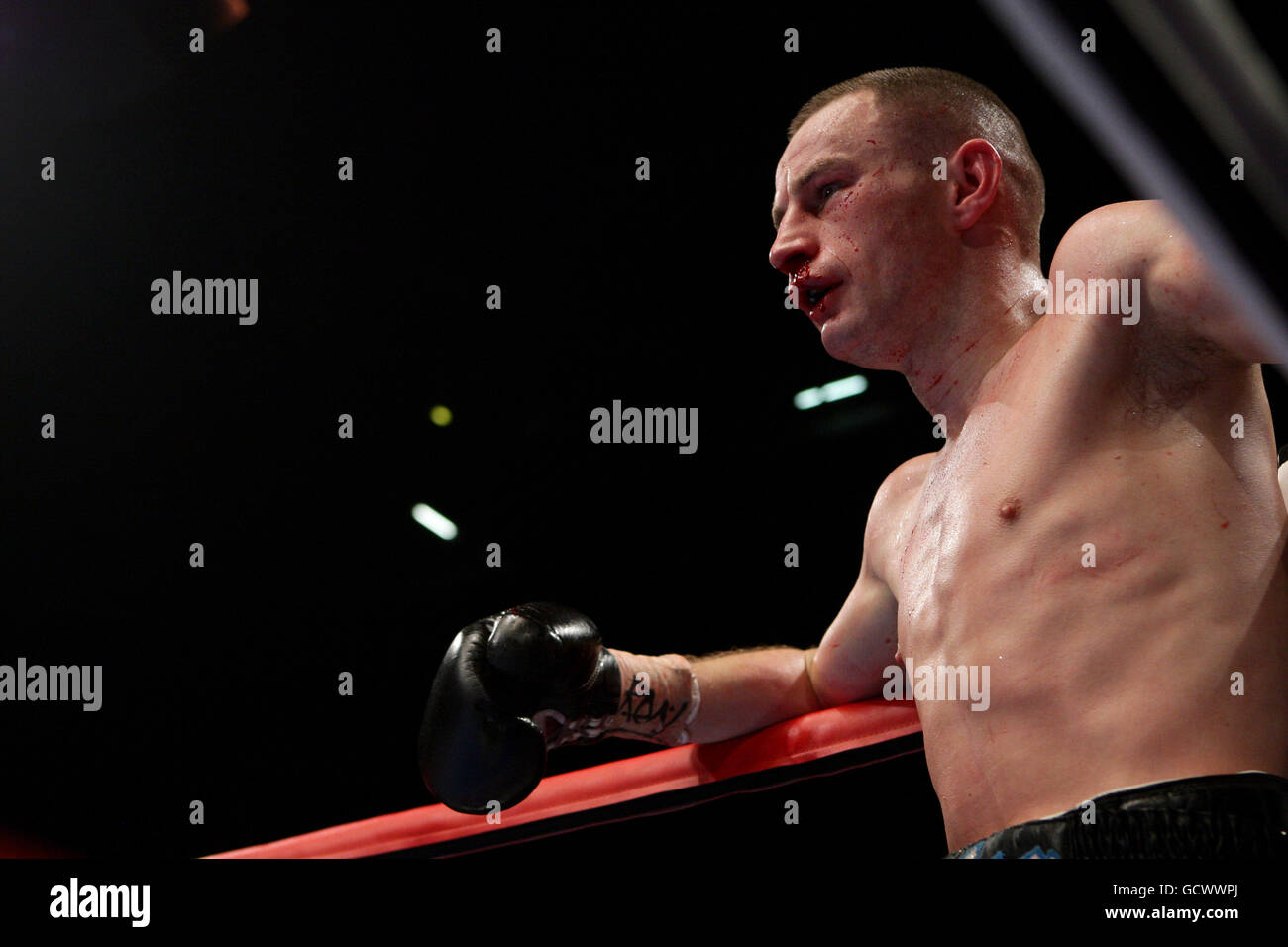 Boxing british bantamweight title stuart hall gary davies men arena hi ...