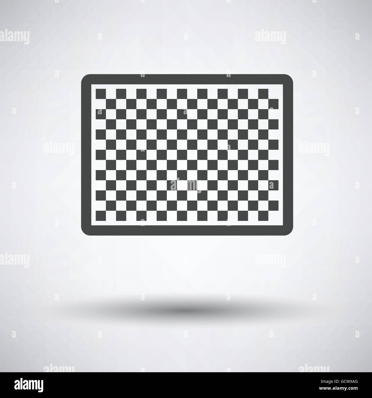 Icon of photo camera sensor on gray background, round shadow. Vector ...