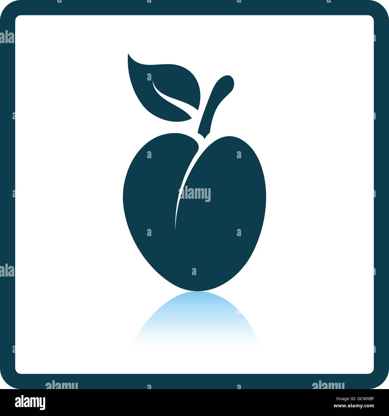 Icon of Plum . Shadow reflection design. Vector illustration Stock ...
