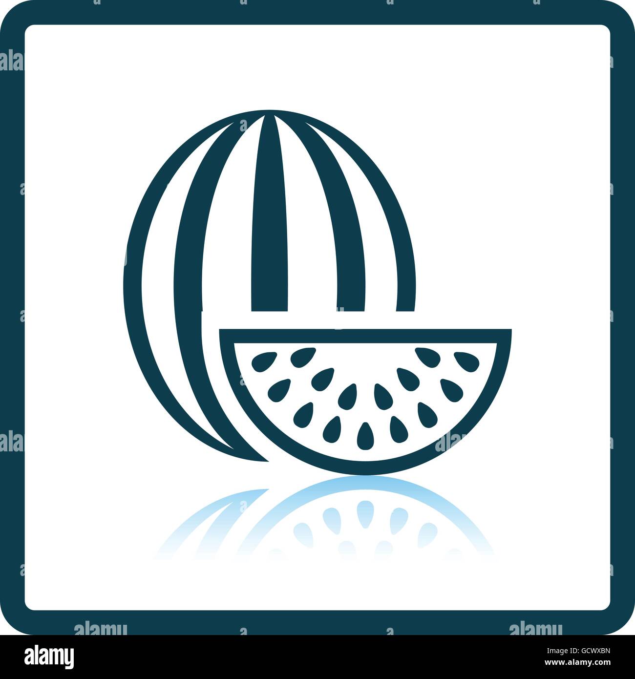 Icon of Watermelon. Shadow reflection design. Vector illustration Stock ...