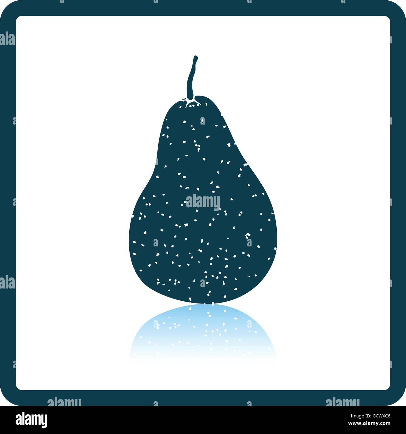 Icon of Pear. Shadow reflection design. Vector illustration Stock ...