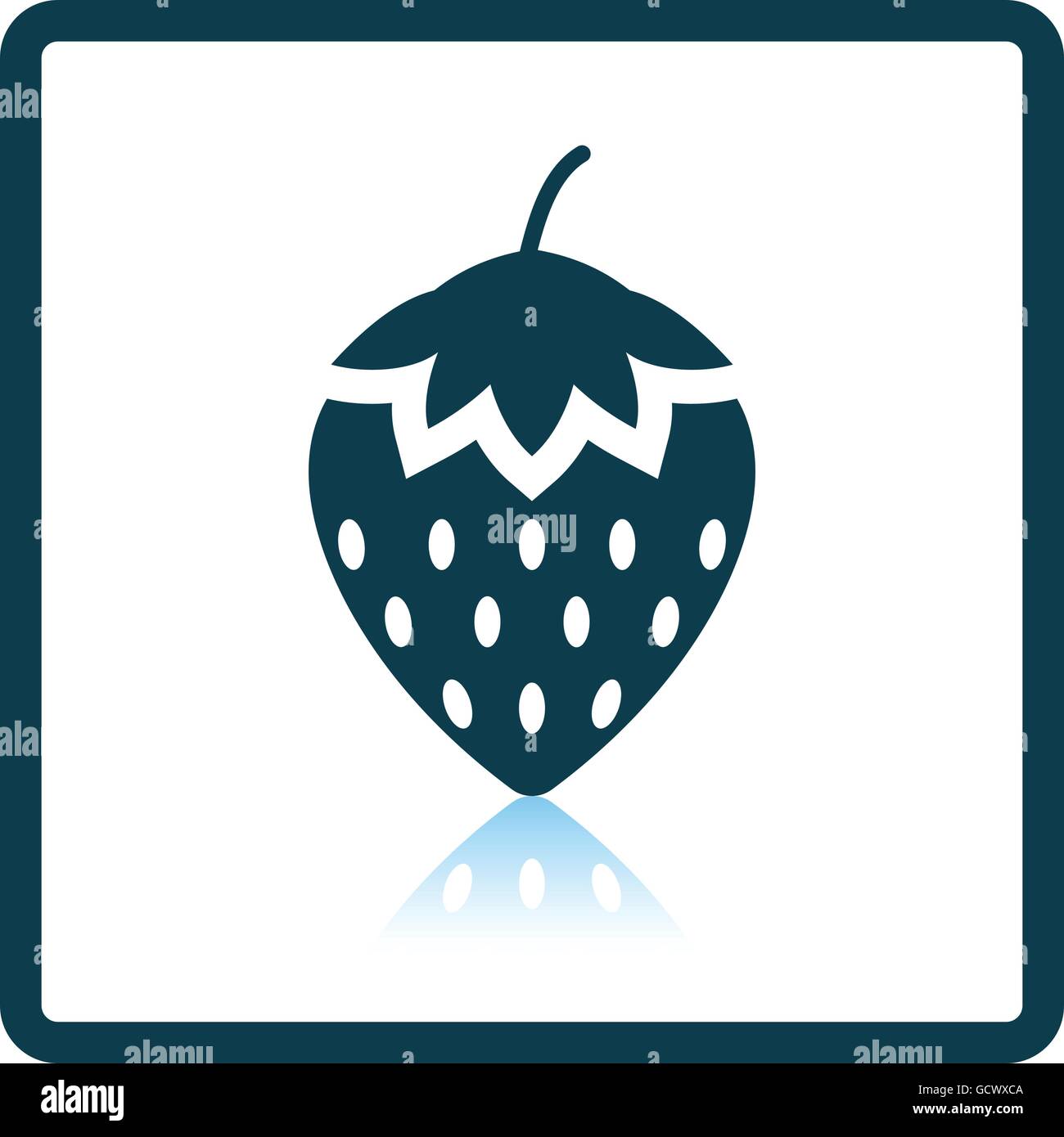 Icon of Strawberry. Shadow reflection design. Vector illustration Stock ...