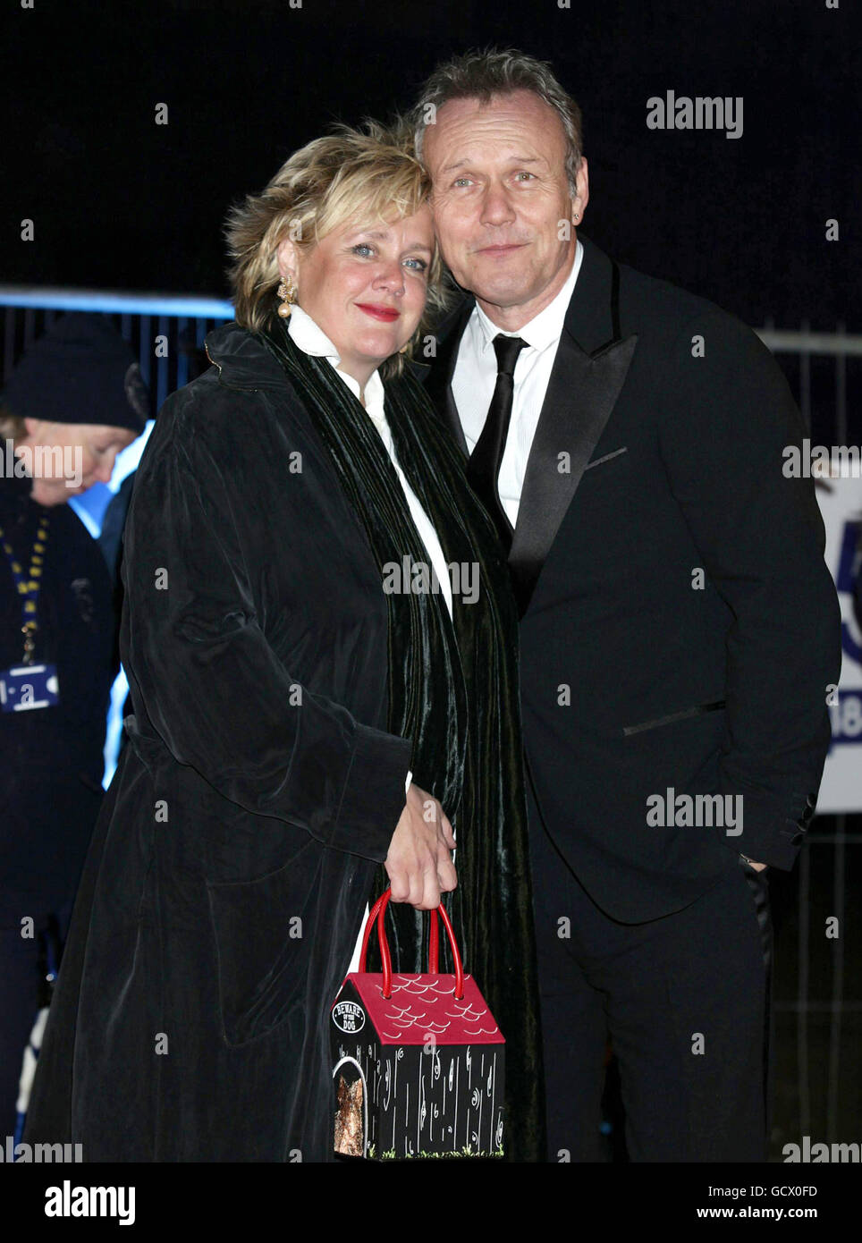 Anthony Head and his partner Sarah arriving for the Collars & Coats ...