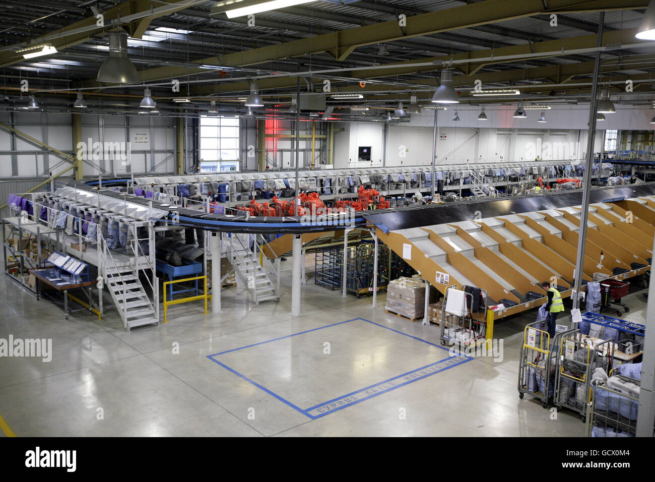 The post room at The British Forces Post office at RAF Northolt where ...