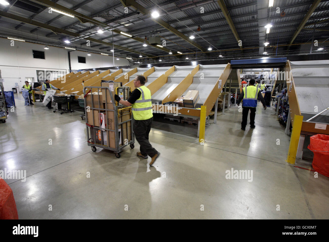 The post room at The British Forces Post office at RAF Northolt where ...