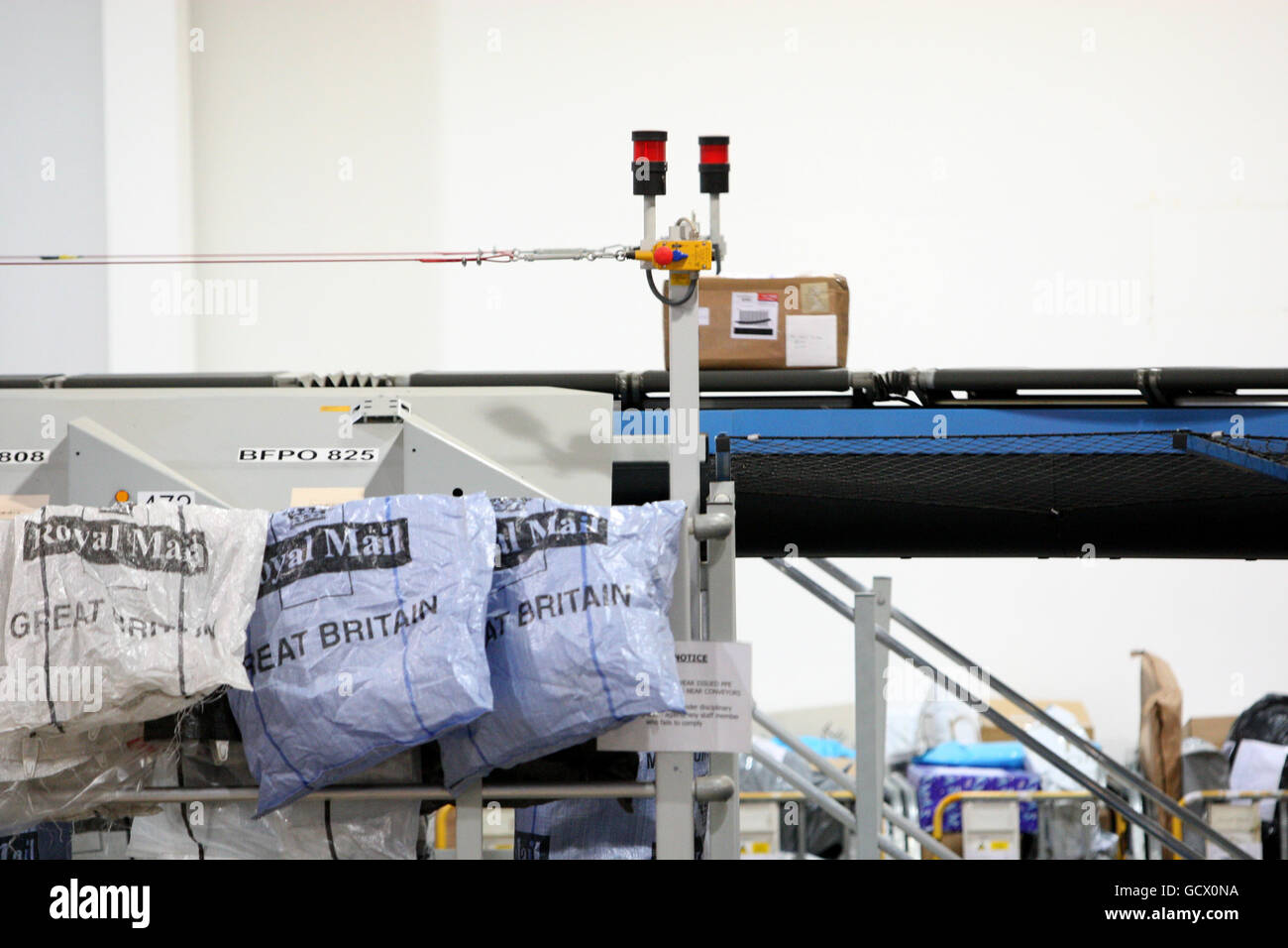 The post room at The British Forces Post office at RAF Northolt where ...