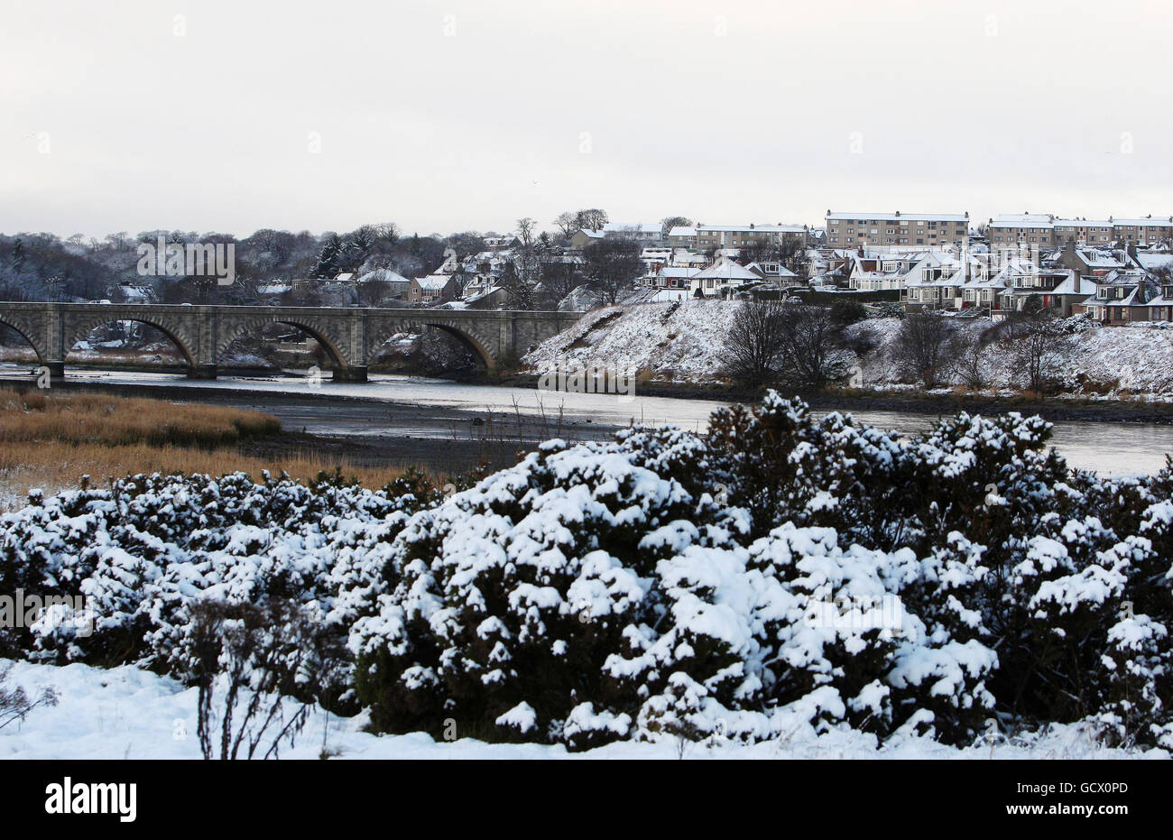 Snow in Aberdeen this morning Stock Photo - Alamy