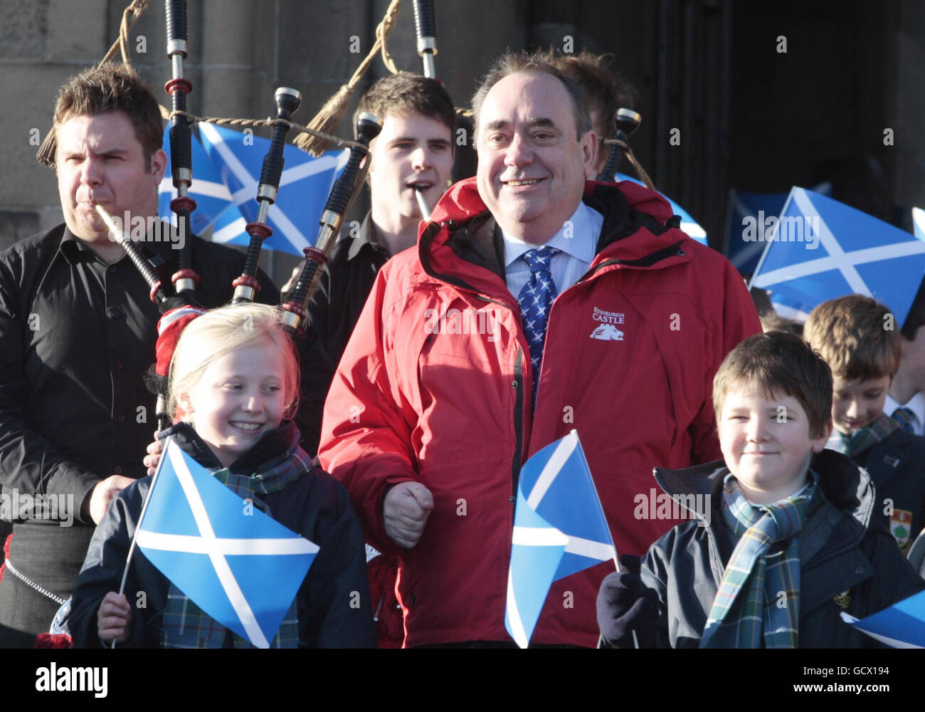 First Minister Alex Salmond at Edinburgh Castle as he launches the St ...