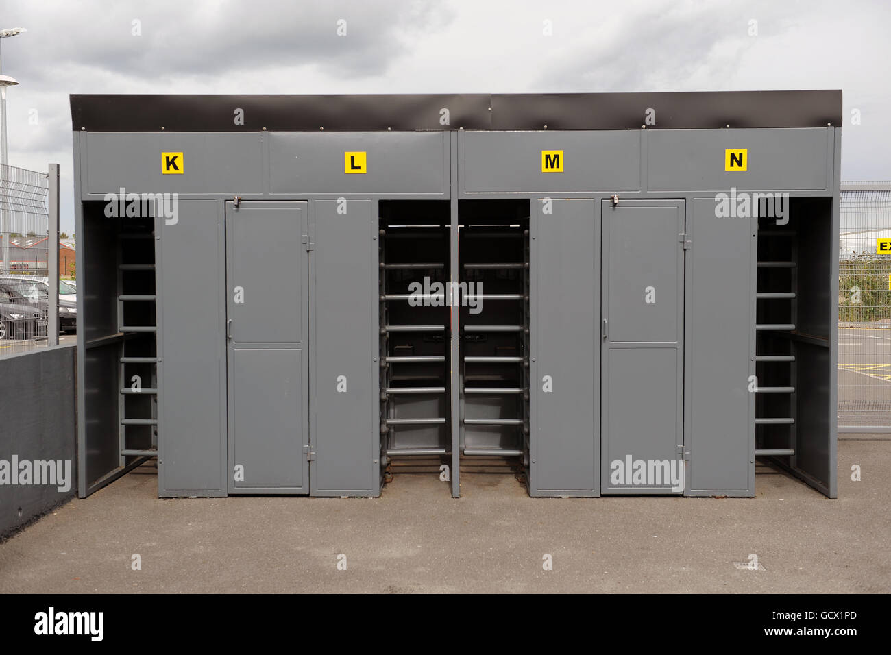 Football stadium turnstiles hi-res stock photography and images - Alamy