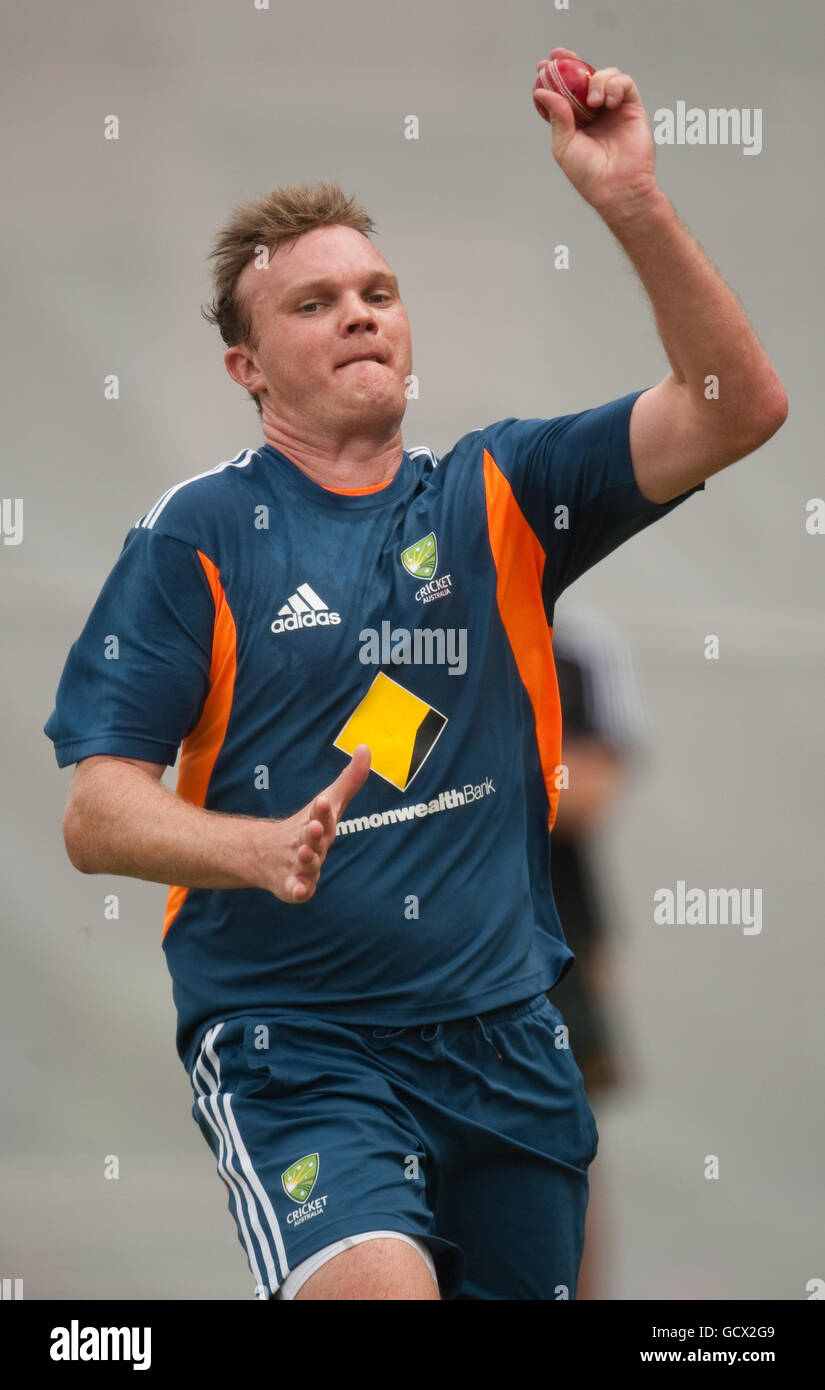 Australian doug bollinger during a nets session at adelaide oval hi-res ...
