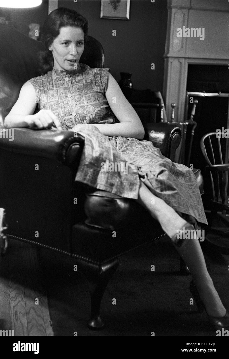 June Carter, photographed at home in 1956. The location is somewhat ...