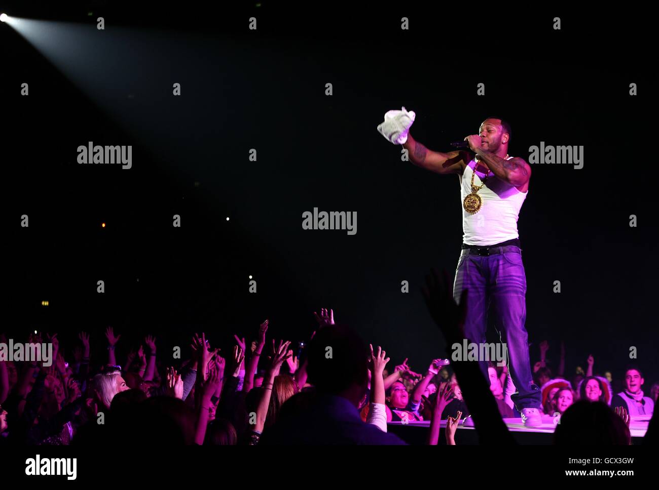 Flo Rida on stage during Capital FM's Jingle Bell Ball at the O2 Arena ...