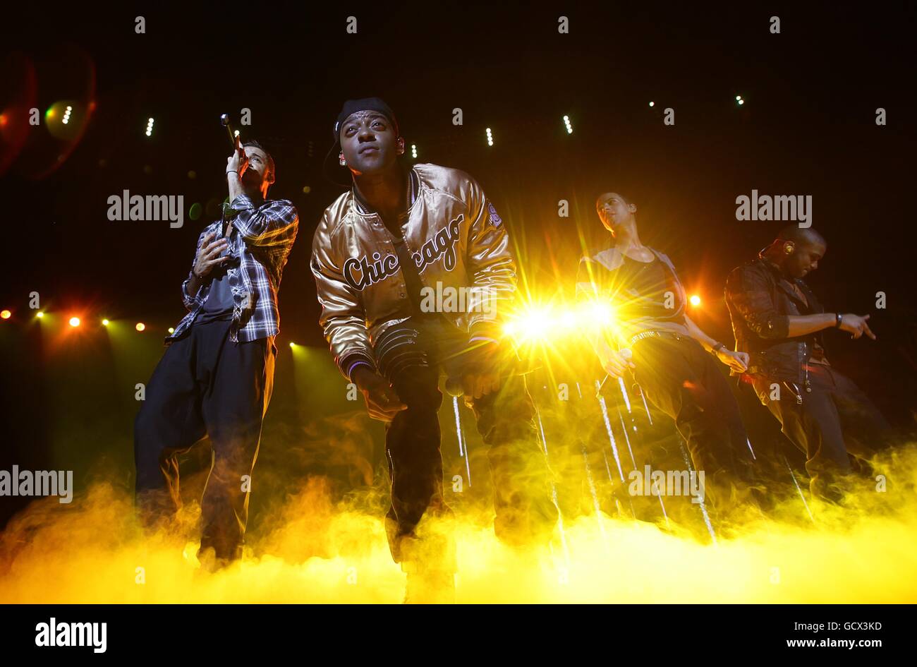 Jls on stage capital fms jingle bell ball o arena hi-res stock ...