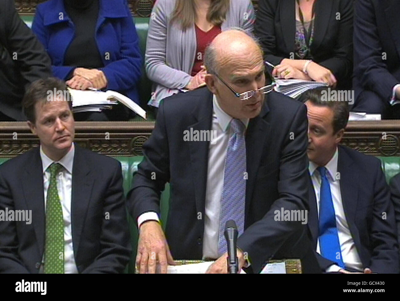 Business Secretary Vince Cable speaking during the Commons debate on ...
