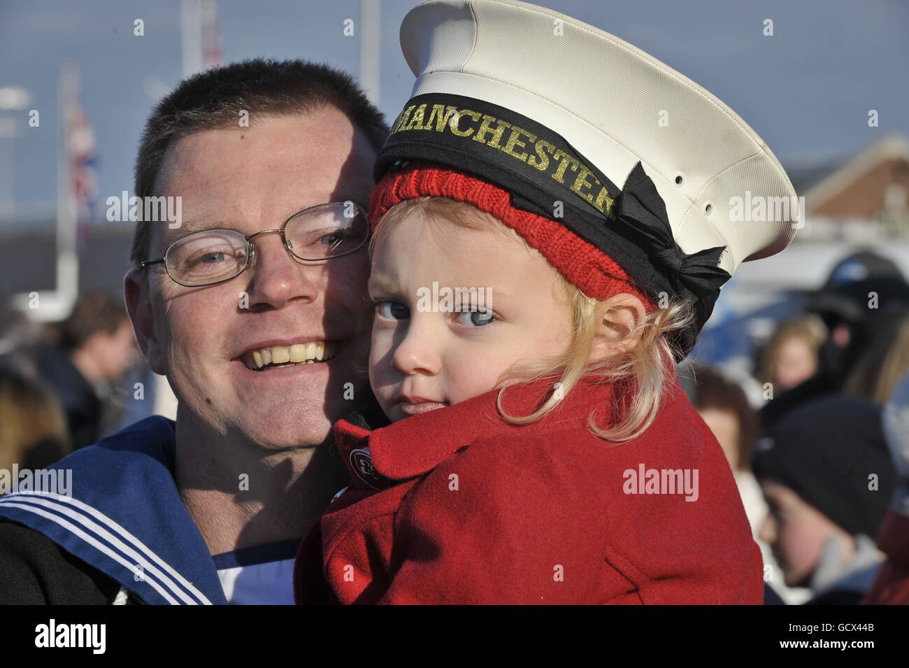 Leading Engineering Technician Stuart Williams with his daughter Imogen ...