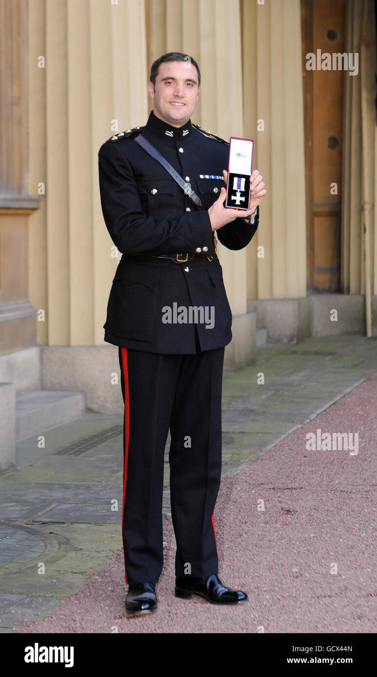 Captain Colin Lunn after being presented with the Military Cross by the ...