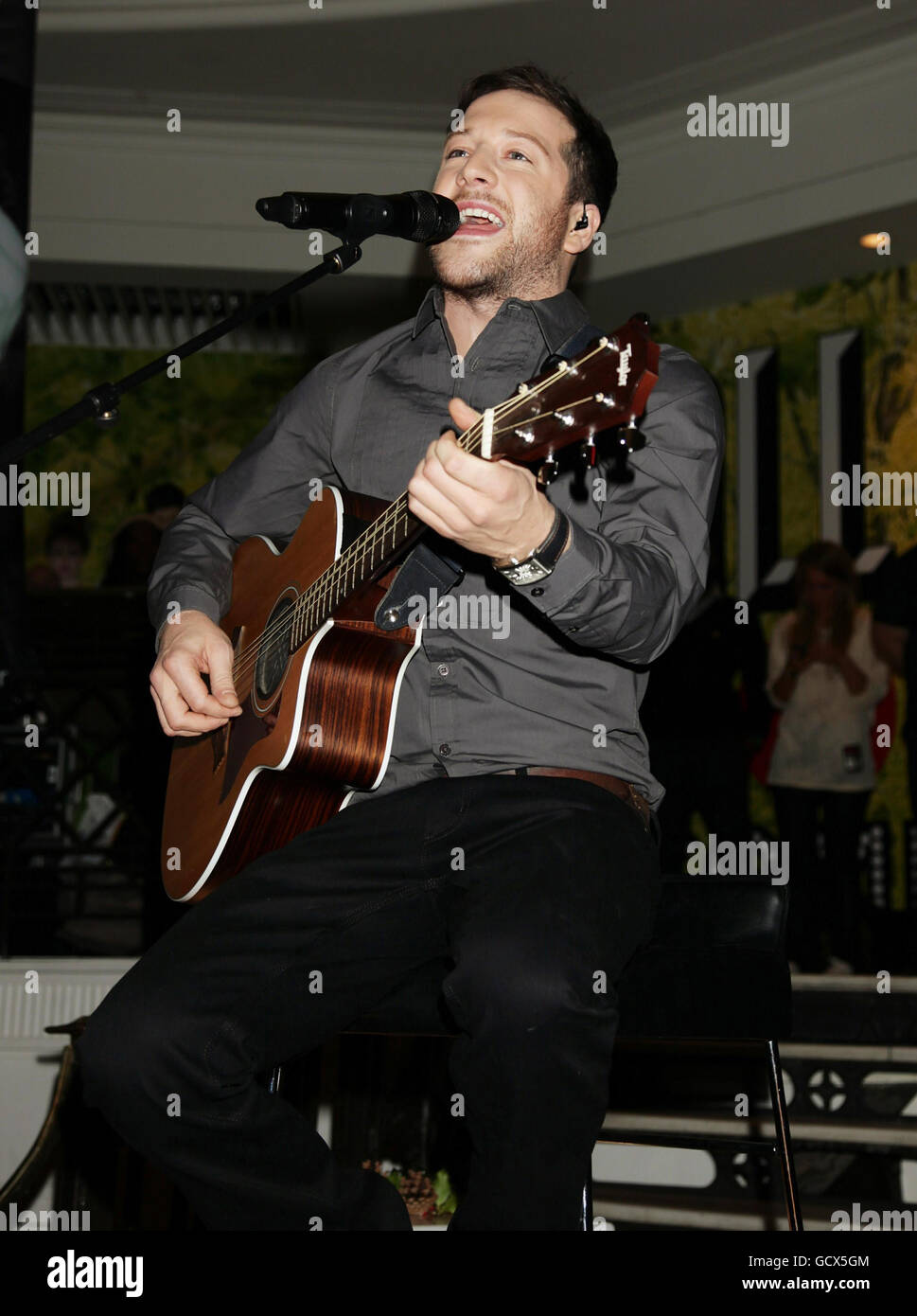 X Factor winner Matt Cardle performing at HMV Bayswater, in Whiteleys ...