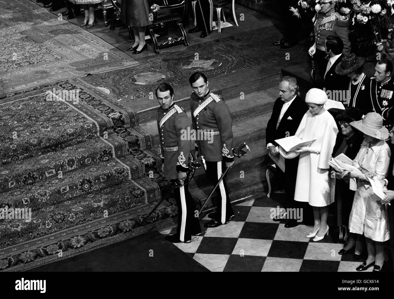 Captain Mark Phillips (left), and the best man, Captain Eric Grounds ...