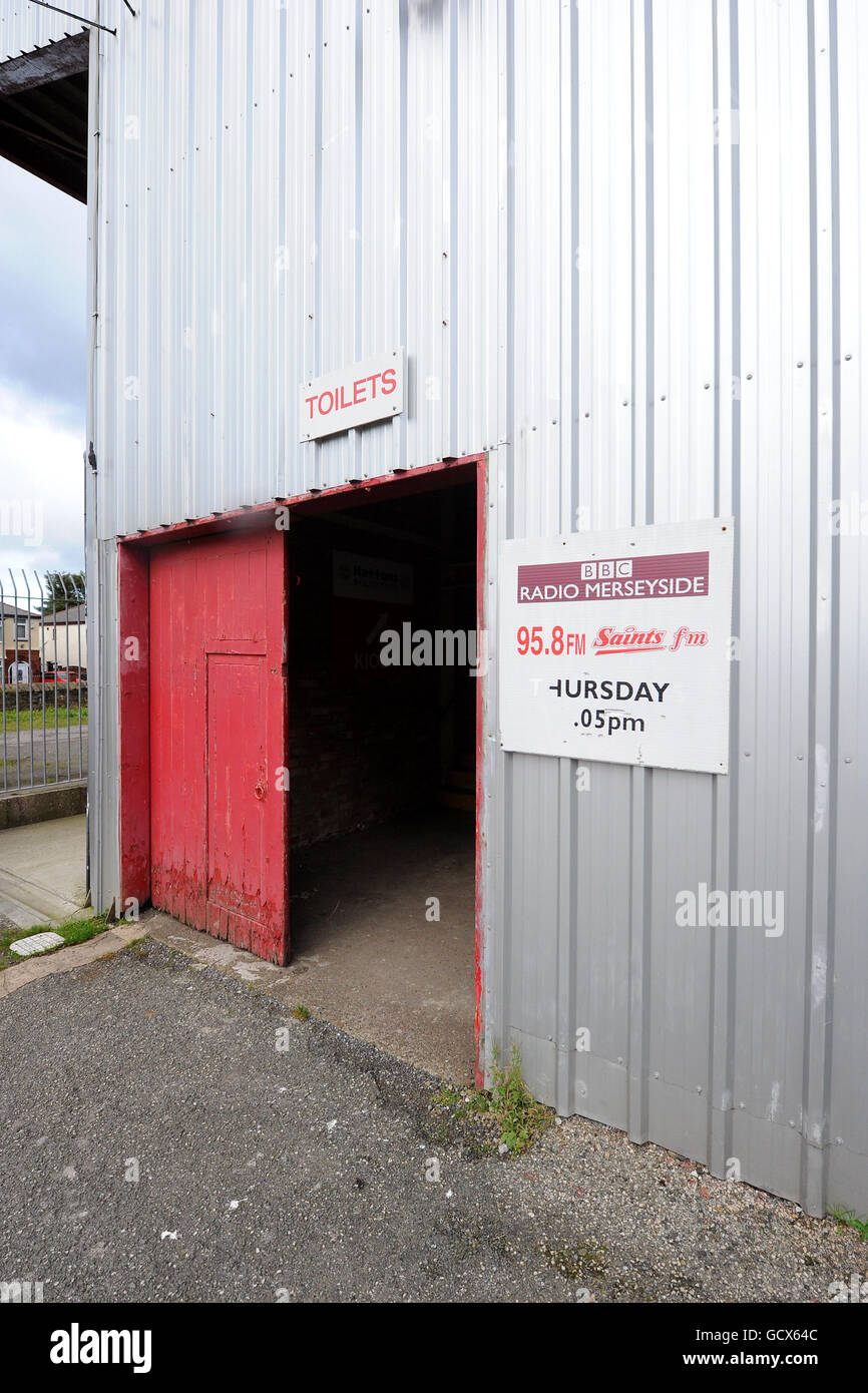 A general view of the toilets entrance at the GPW Recruitment Stadium ...