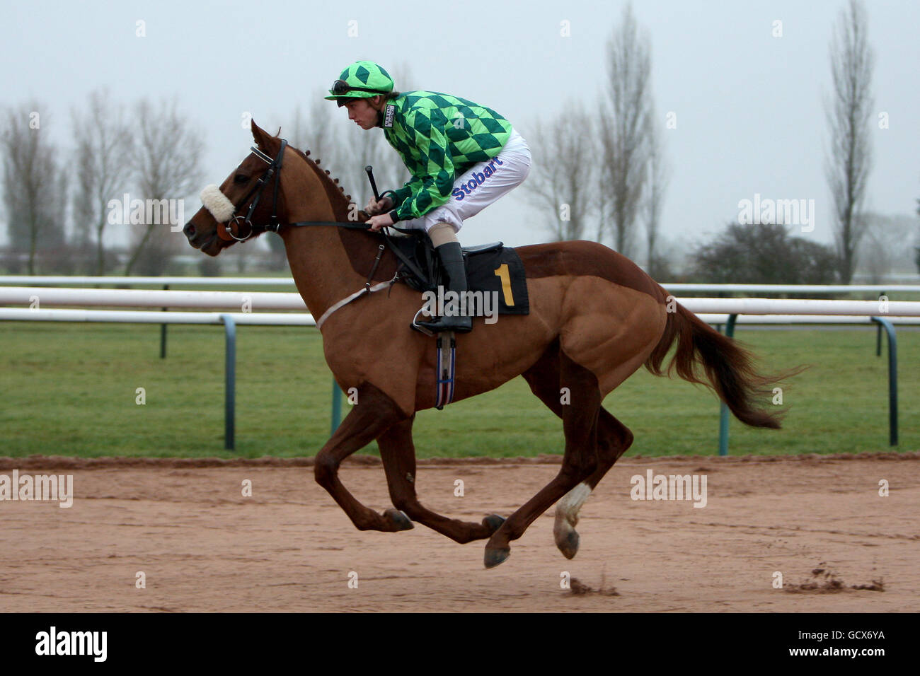 Jockey Phillip Makin on Finn's Rainbow before the toteplacepot Nursery ...