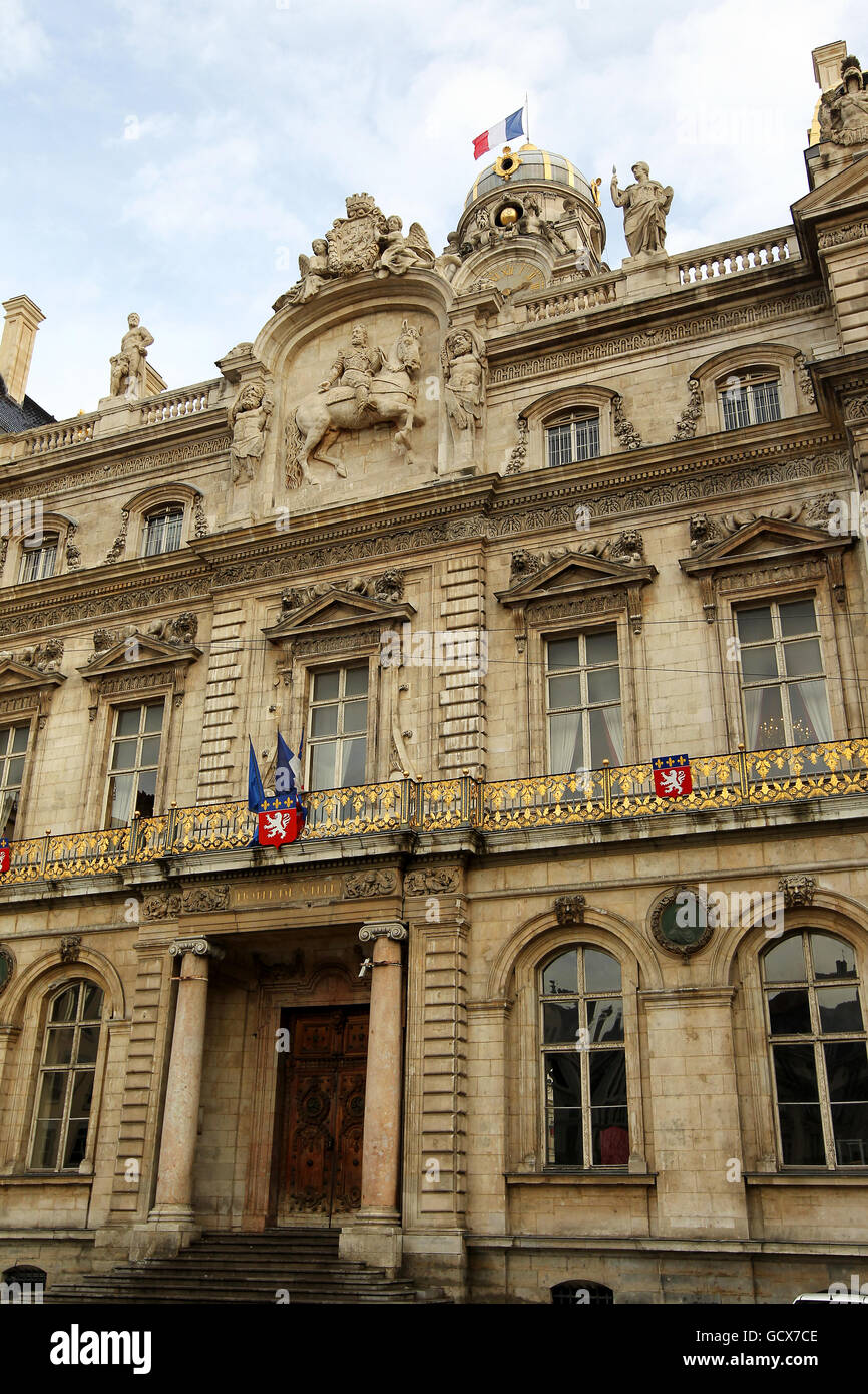 City Views - Lyon. The Hotel de Ville de Lyon is the city hall of Lyon ...