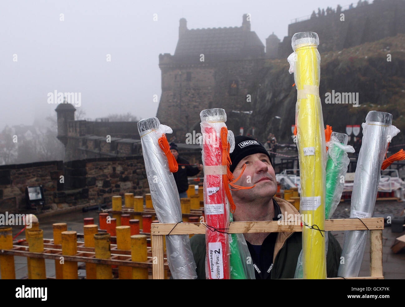 Simon Page of Kimbolton Fireworks sets up Edinburgh's Hogmanay Midnight ...