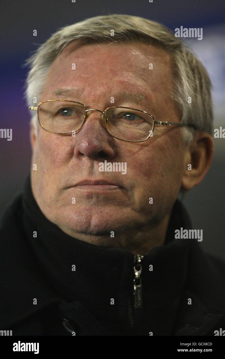Manchester United manager Alex Ferguson before kick off Stock Photo - Alamy