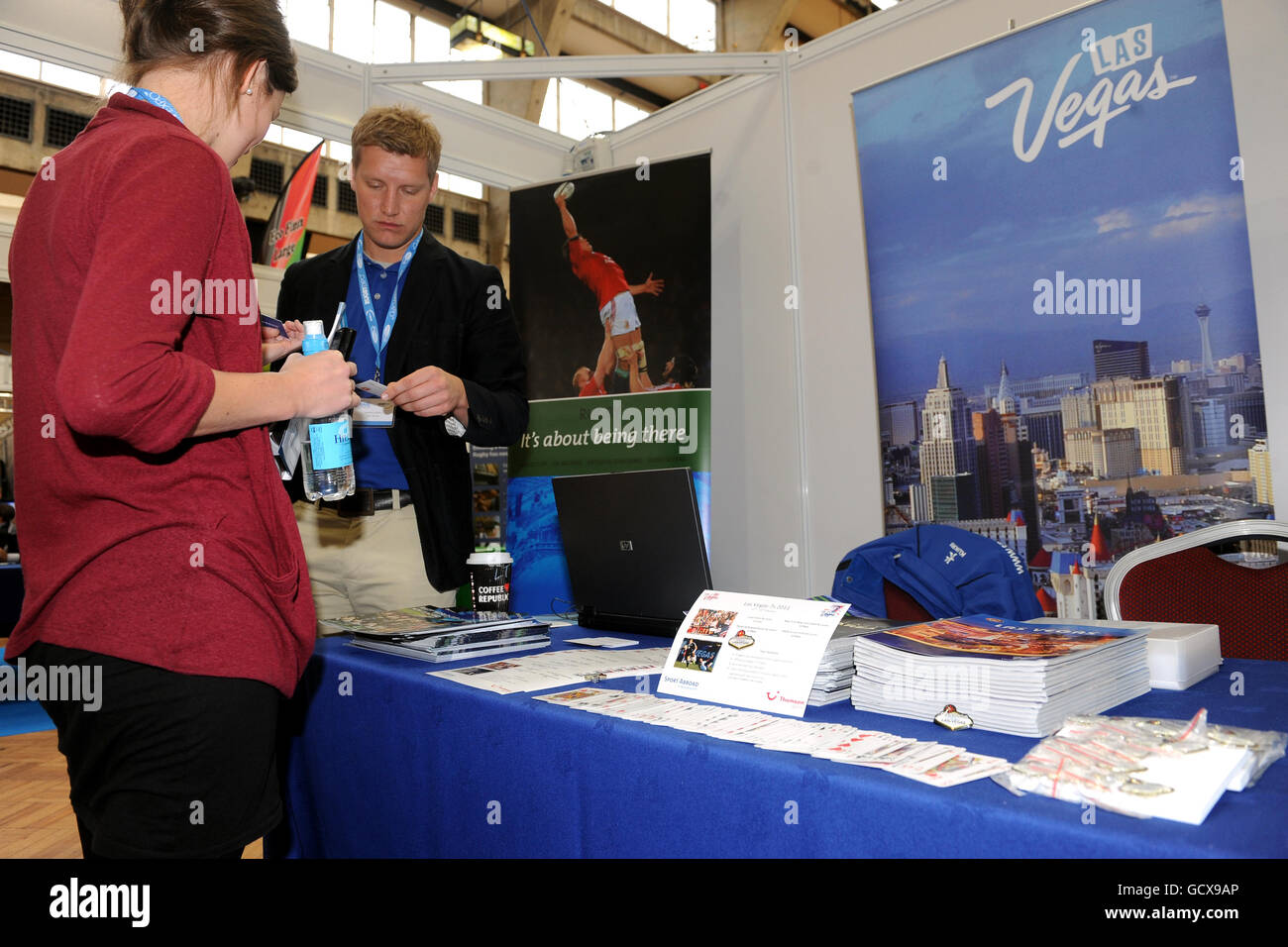 Las Vegas 7's 2011 exhibition stand on Day two of the Rugby Expo at the ...